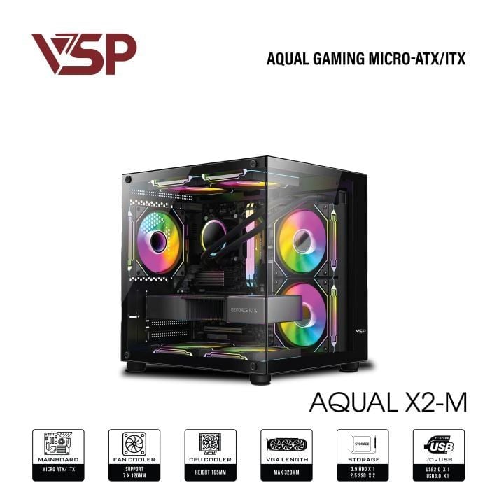 Vỏ Case VSP AQUAL X2-M BLACK - HD Tech